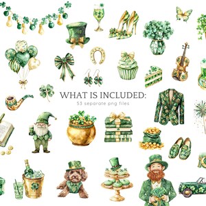 Watercolor St.patrick’s Day Clipart, Shamrock Party PNG, Irish Clip Art ...