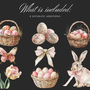 Watercolor Pink Easter Eggs Clipart, Pastel Easter Clip Art, Easter ...