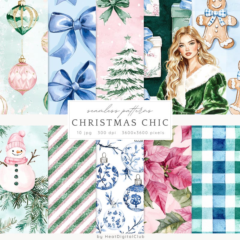 Pastel Christmas Backdrop - Etsy