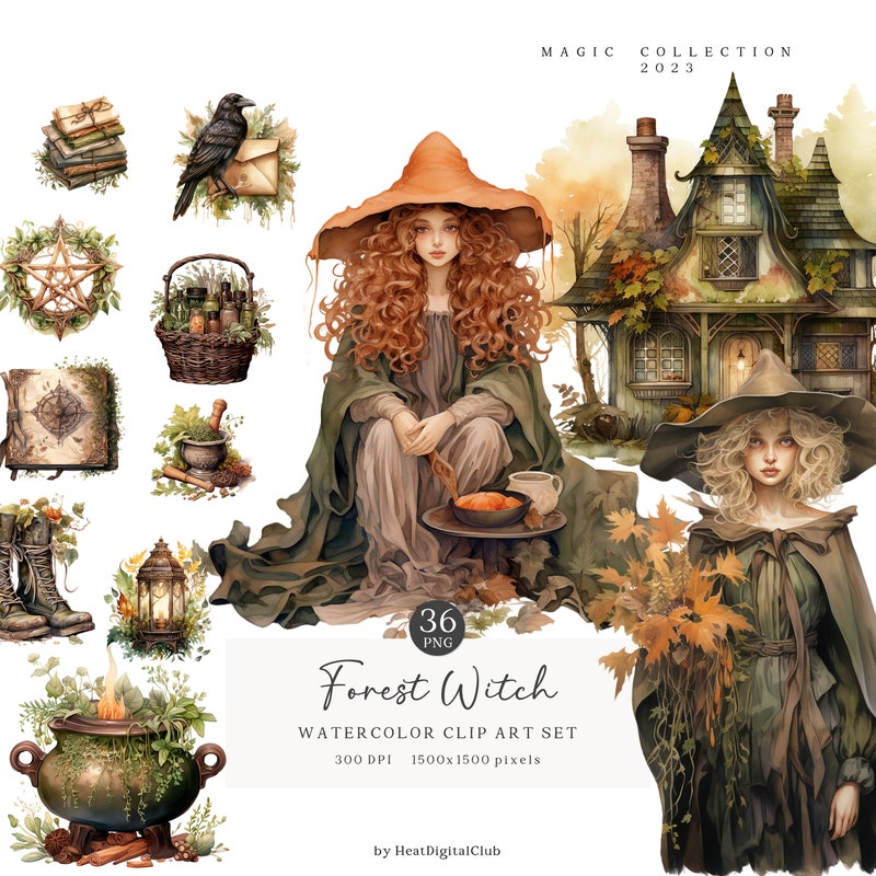 Forest Witch Art - Etsy