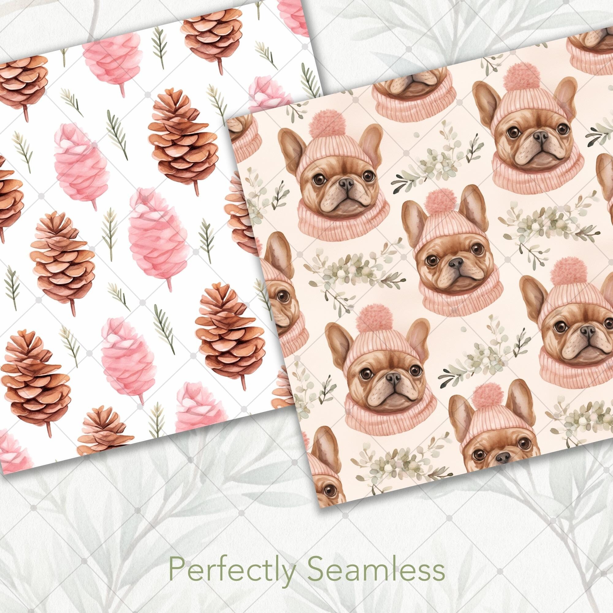 Seamless Watercolor Pastel Autumn Floral Patterns Cozy Fall - Etsy