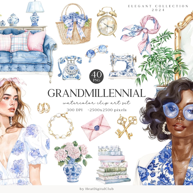 Preppy Clip Art - Etsy