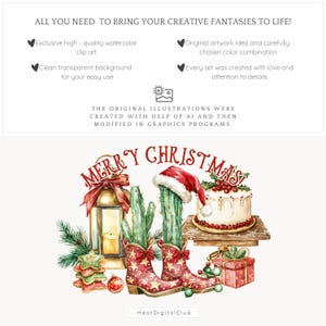 Watercolor Christmas Western Clipart, Wild West Clip Art, Cowgirl ...