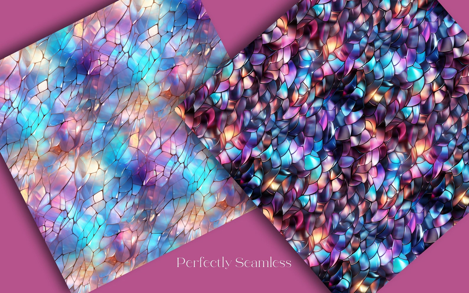 20 Seamless Holographic Textures Patterns Metallic Digital - Etsy