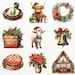 Watercolor Rustic Christmas Clipart Bundle, Farmhouse Holiday Clip Art ...