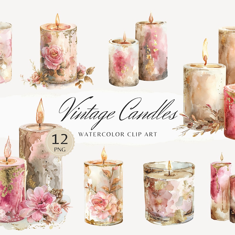 Candle Clipart - Etsy