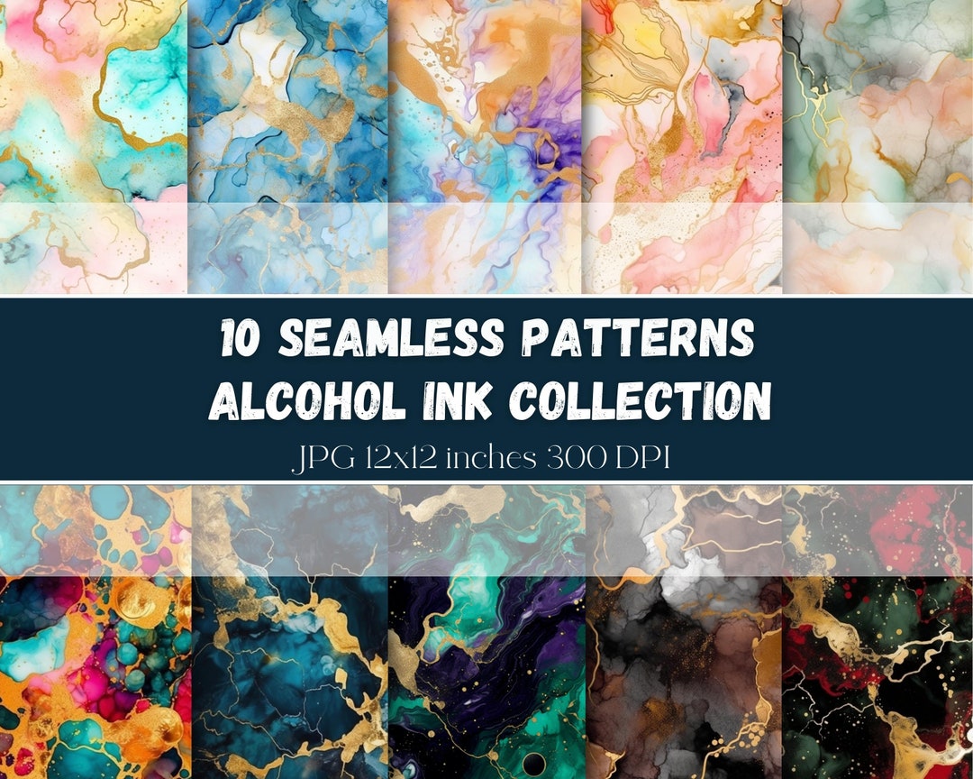 10 Seamless Alcohol Ink Patterns JPEG Digital Download - Etsy