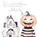 Watercolor Cute Halloween Clipart Bundle, Pastel Spooky Clip Art ...