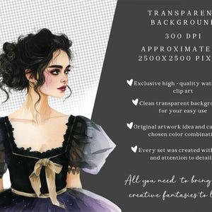 Watercolor Dark Poem Clip Art, Edgar Allan Poe Clipart Set, Vintage ...