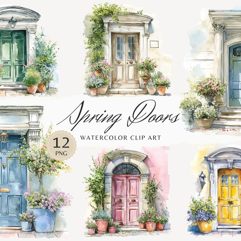 Spring Old Clipart - Etsy UK