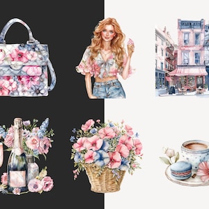 Watercolor Summer City Clipart, Summer Season Clip Art, Cozy ...