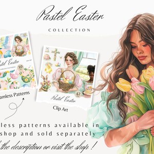 Watercolor Pastel Easter Clipart, Pastel Easter Eggs Clip Art, Easter ...