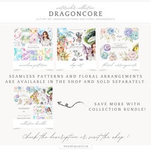 Watercolor Dragoncore Clipart, Fantasy Clip Art, Watercolor Dragon Png, Magical Dragons Images ...