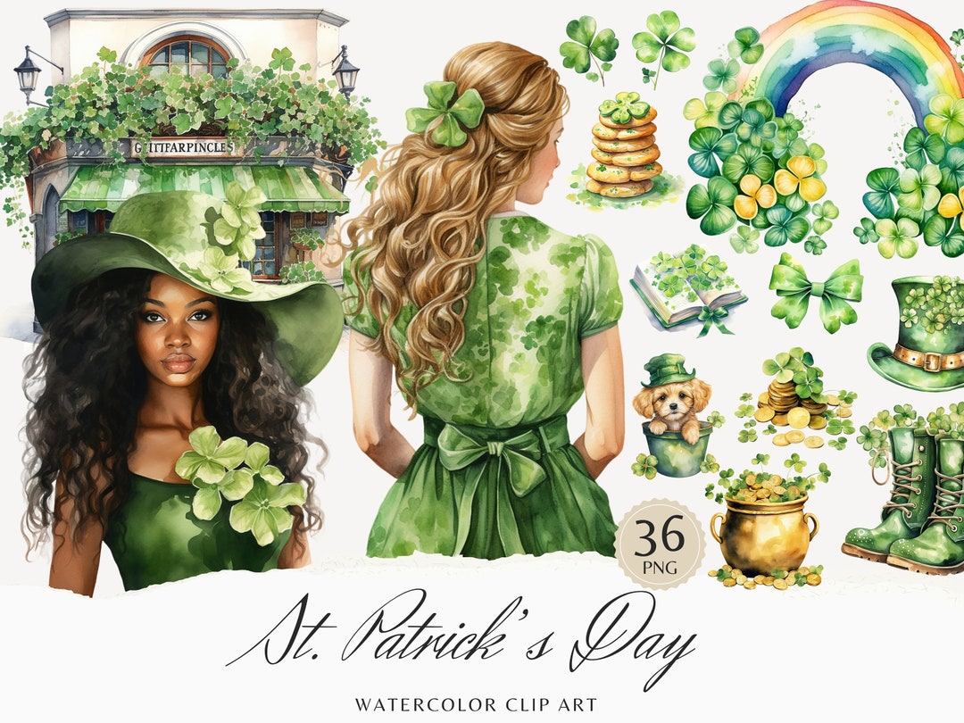 Watercolor St.patrick’s Day Clipart, St.patrick’s Day PNG, Irish Clip ...