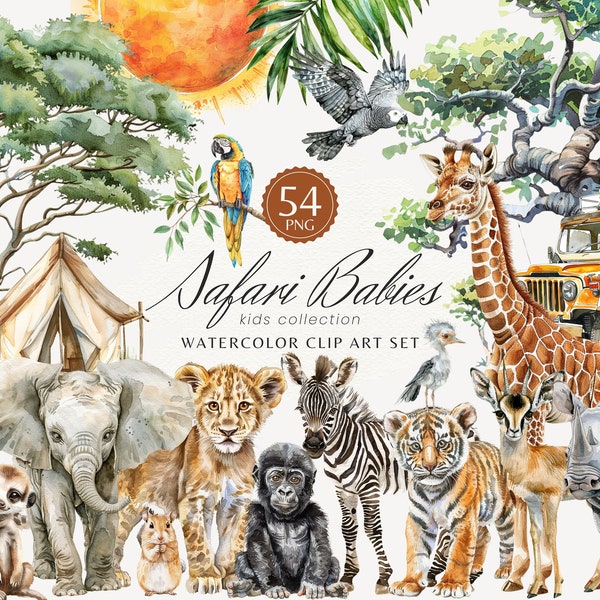 Cute Safari Animals - Etsy