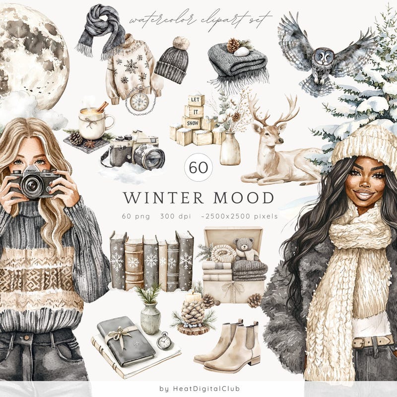 Cottagecore Winter Art - Etsy UK