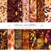 Seamless Watercolor Fall Leaves and Glitter Patterns, Digital Download ...