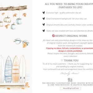 Watercolor Autumn Shore Clipart, Coastal Fall PNG Set, Ocean Fall ...