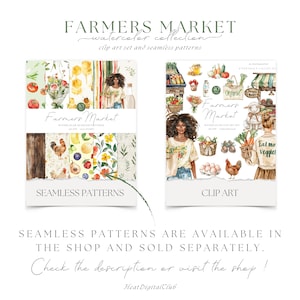 Watercolor Farmers Market Clipart, Fresh Vegetable Clipart, Veggie Clip ...
