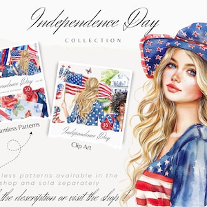 Watercolor Independence Day Clip Art, 4th of July Clipart, 4th of July ...
