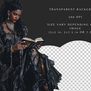 Watercolor Gothic Academia Clipart, Dark Academia Clip Art, Romantic ...