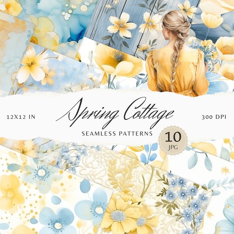 Spring Floral Paper - Etsy