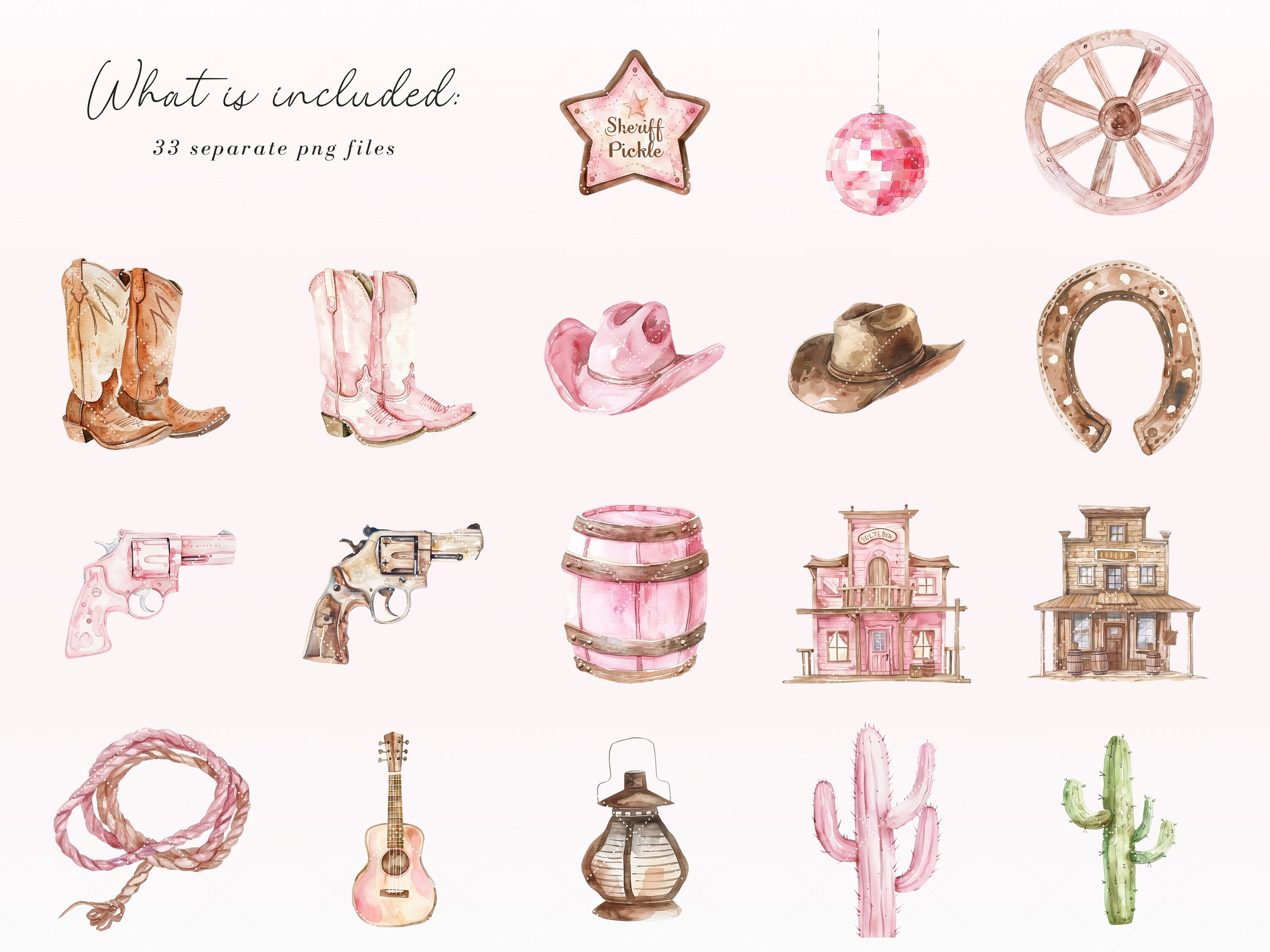 Watercolor Pickles Western Clip Art, Funny Pickle Clipart PNG, Cute ...