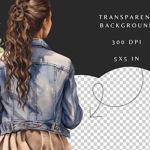 Watercolor Denim Spring Clipart, Cozy Spring Clip Art, Floral Graphics ...