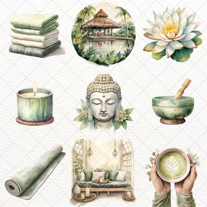 Watercolor Yoga Lover Clipart Bundle, Meditation Clip Art, Self Care ...