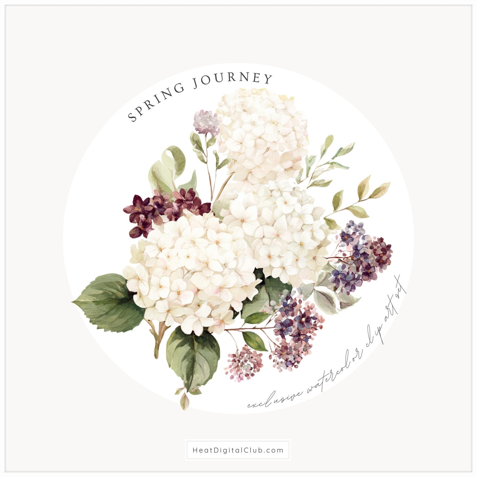 Watercolor Spring Journey Floral Arrangements Clipart, Spring Botanical ...