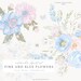 Watercolor Pink and Blue Flowers Clipart, Pastel Floral Clip Art ...