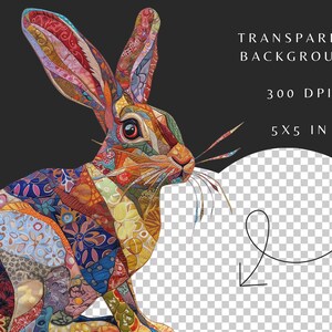 Colorful Rabbits Clipart - Cute Watercolor Bunny Clip Art, Batik Cute ...