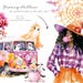 Watercolor Groovy Halloween Clipart, Hippie Spooky Halloween Clip Art ...