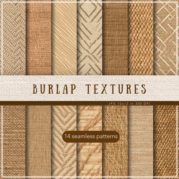 Burlap Digital Paper - Etsy
