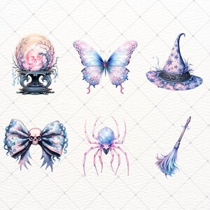 Watercolor Pastel Halloween Clip Art Bundle, Cute Pastelloween Clipart ...