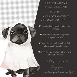 Watercolor Cute Halloween Clipart Bundle, Pastel Spooky Clip Art ...