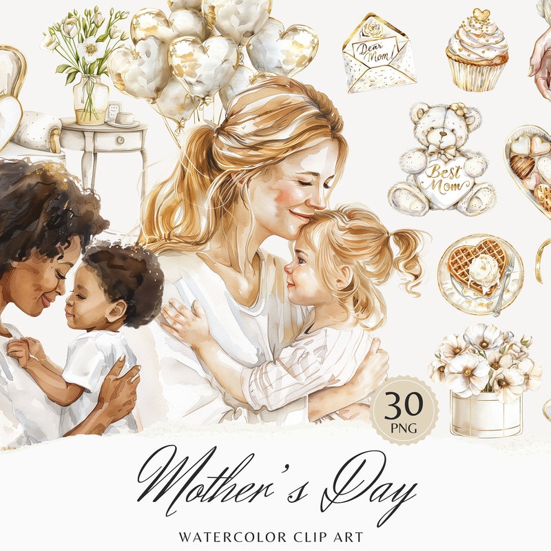 I Love Mom Clipart - Etsy