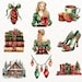 Watercolor Rustic Christmas Clipart Bundle, Farmhouse Holiday Clip Art ...