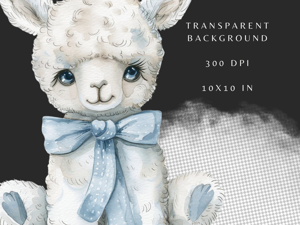 Watercolor Blue Vintage Plush Animals Clipart Bundle, Nursery Animal ...