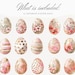 Watercolor Pink Easter Eggs Clipart, Pastel Easter Clip Art, Easter ...