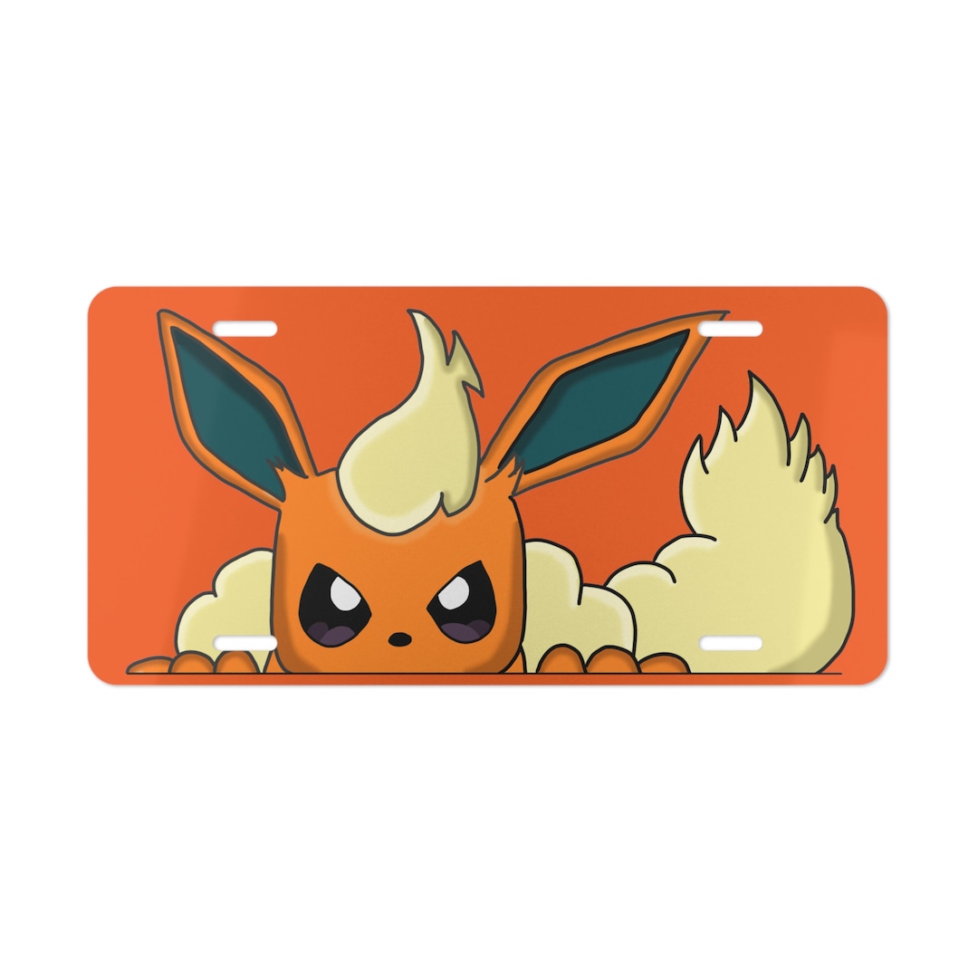 FLAREON VANITY PLATE | Pokemon License Plate | Pokemon Car Accessory ...