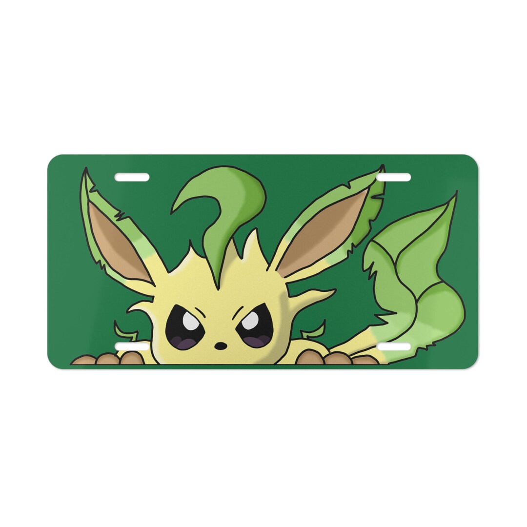 LEAFEON VANITY PLATE Pokemon License Plate Pokemon Car Accessory Cool ...