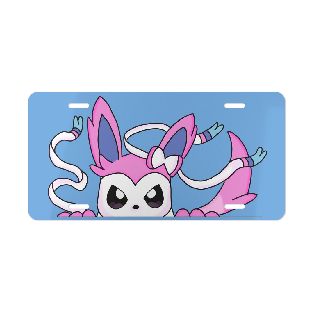 SYLVEON VANITY PLATE Pokemon License Plate Pokemon Car Accessory Cool ...