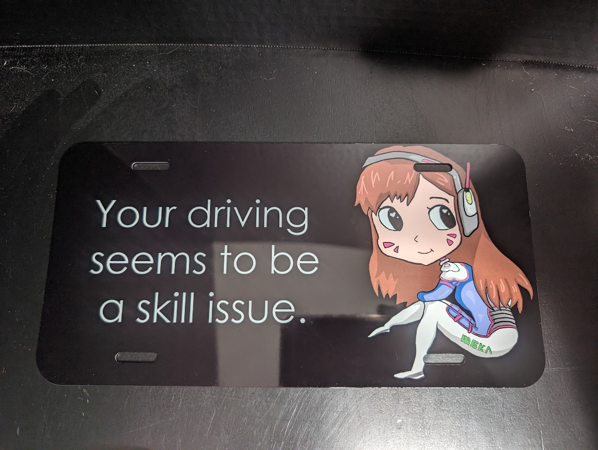 DVA VANITY PLATE | Overwatch License Plate | Overwatch Car Accessory ...