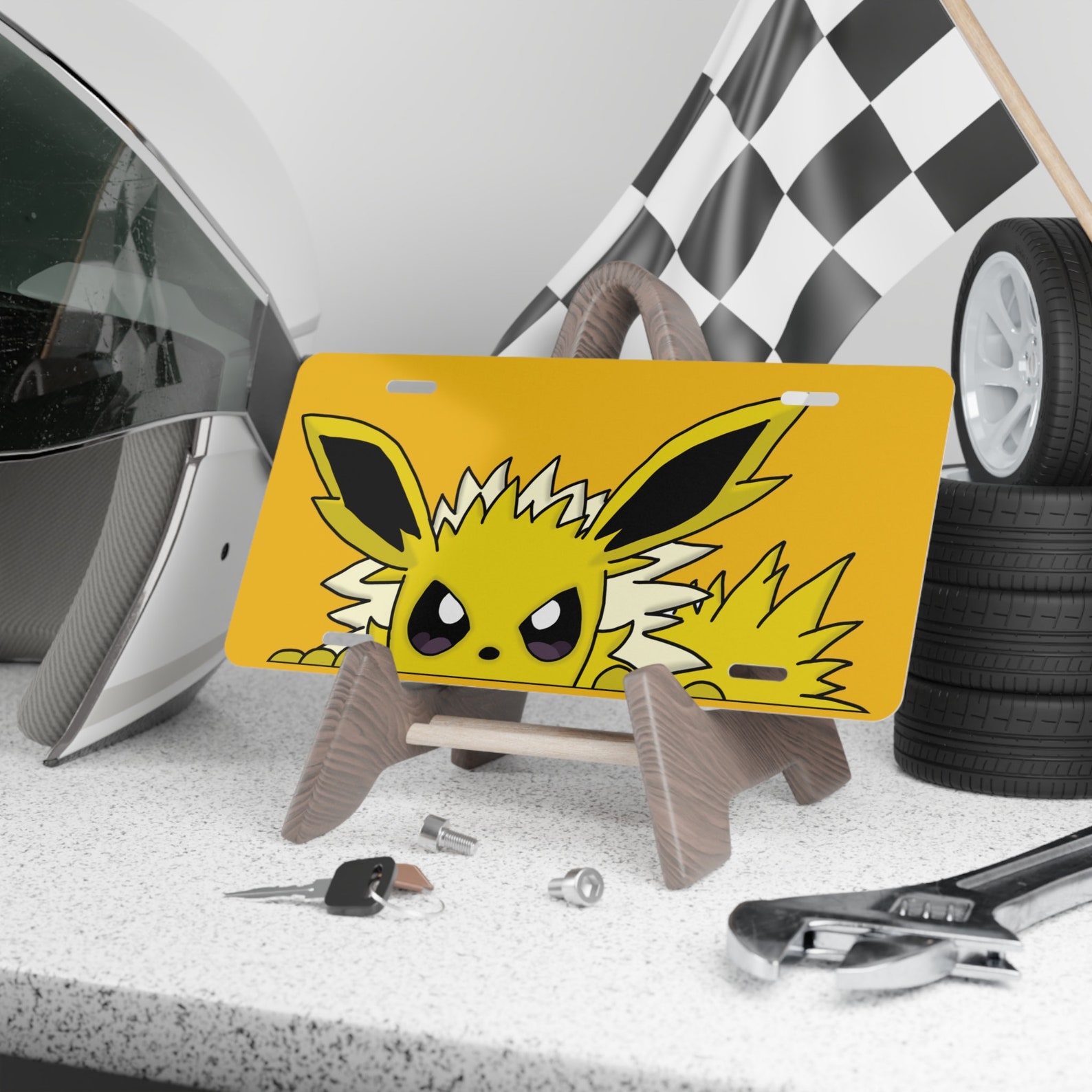 JOLTEON VANITY PLATE | Pokemon License Plate | Pokemon Car Accessory ...