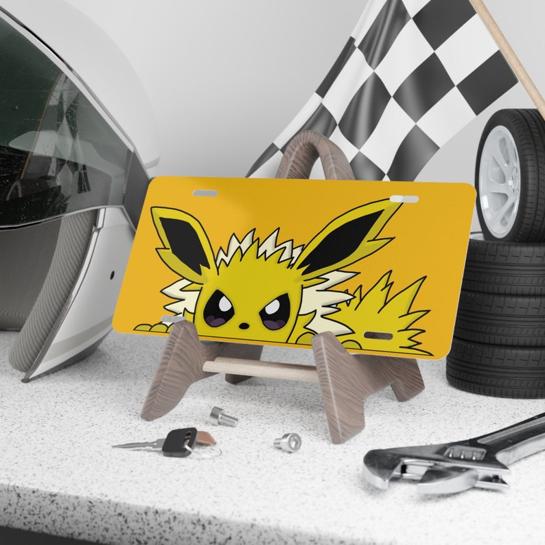 JOLTEON VANITY PLATE | Pokemon License Plate | Pokemon Car Accessory ...