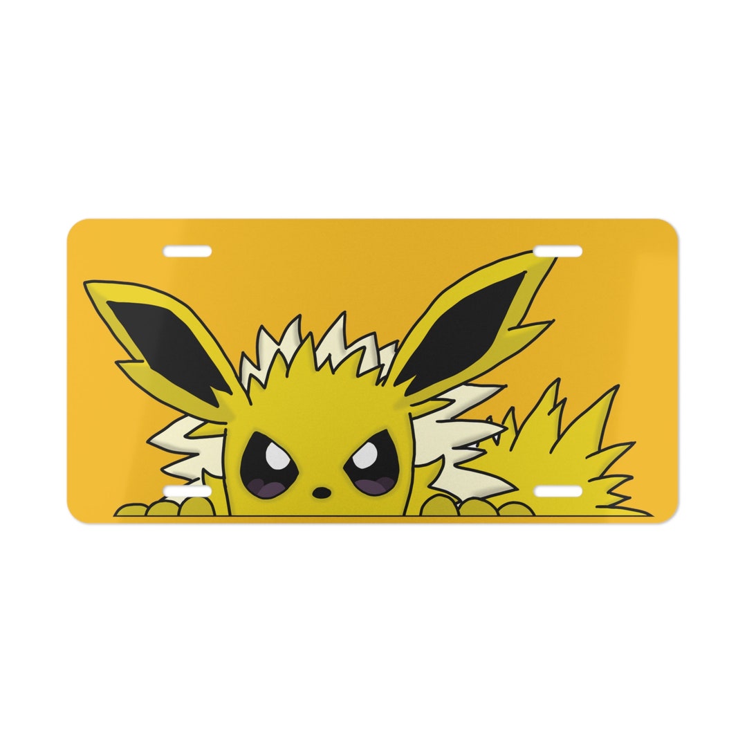 JOLTEON VANITY PLATE Pokemon License Plate Pokemon Car Accessory Cool ...