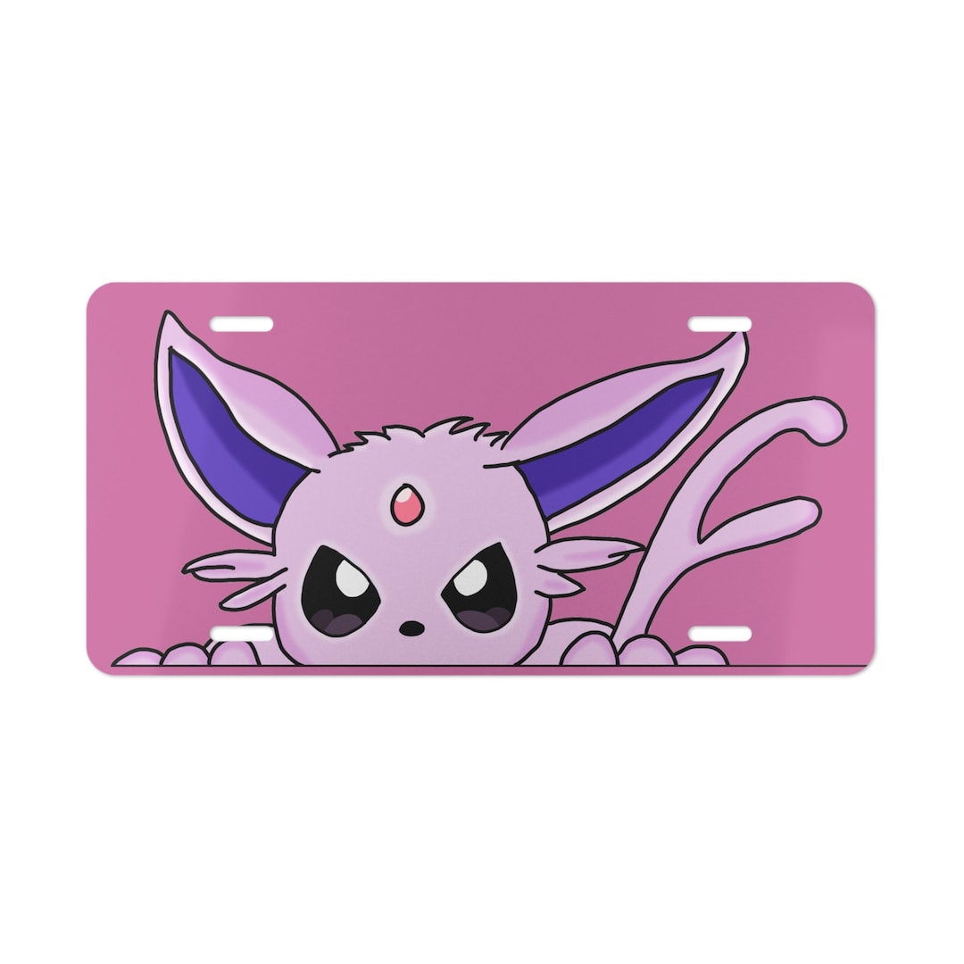 ESPEON VANITY PLATE Pokemon License Plate Pokemon Car Accessory Cool ...
