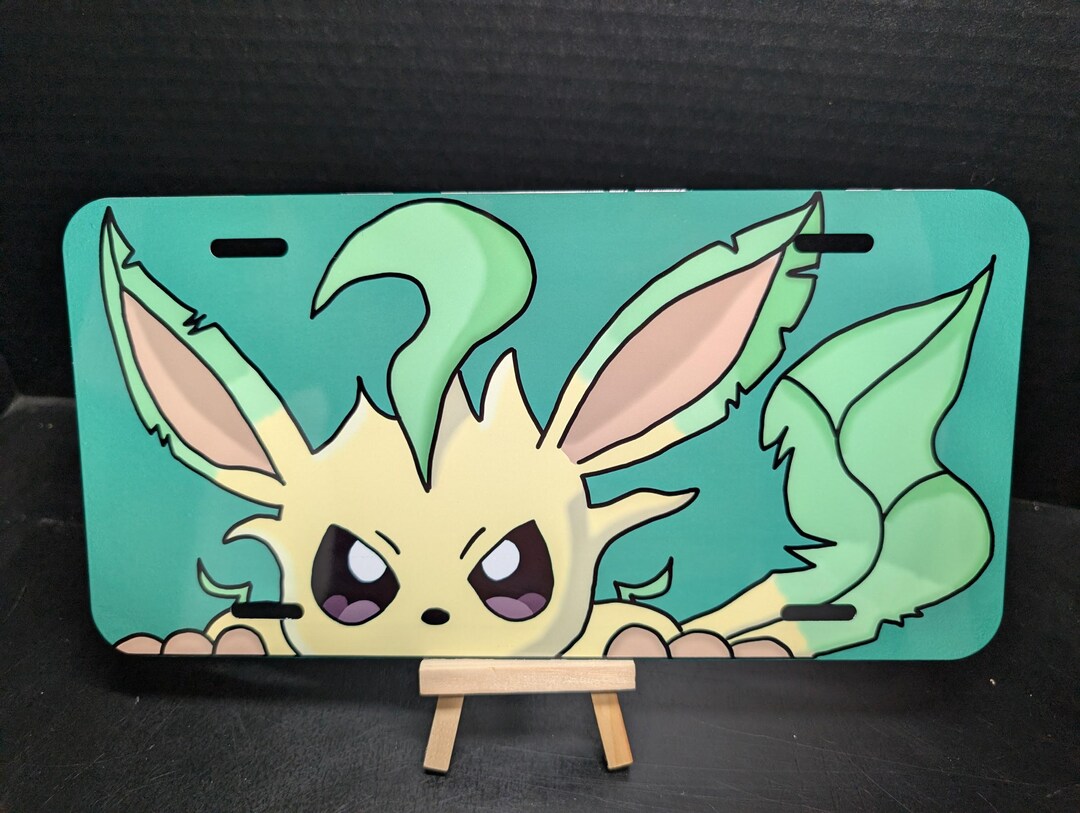 LEAFEON VANITY PLATE | Pokemon License Plate | Pokemon Car Accessory ...