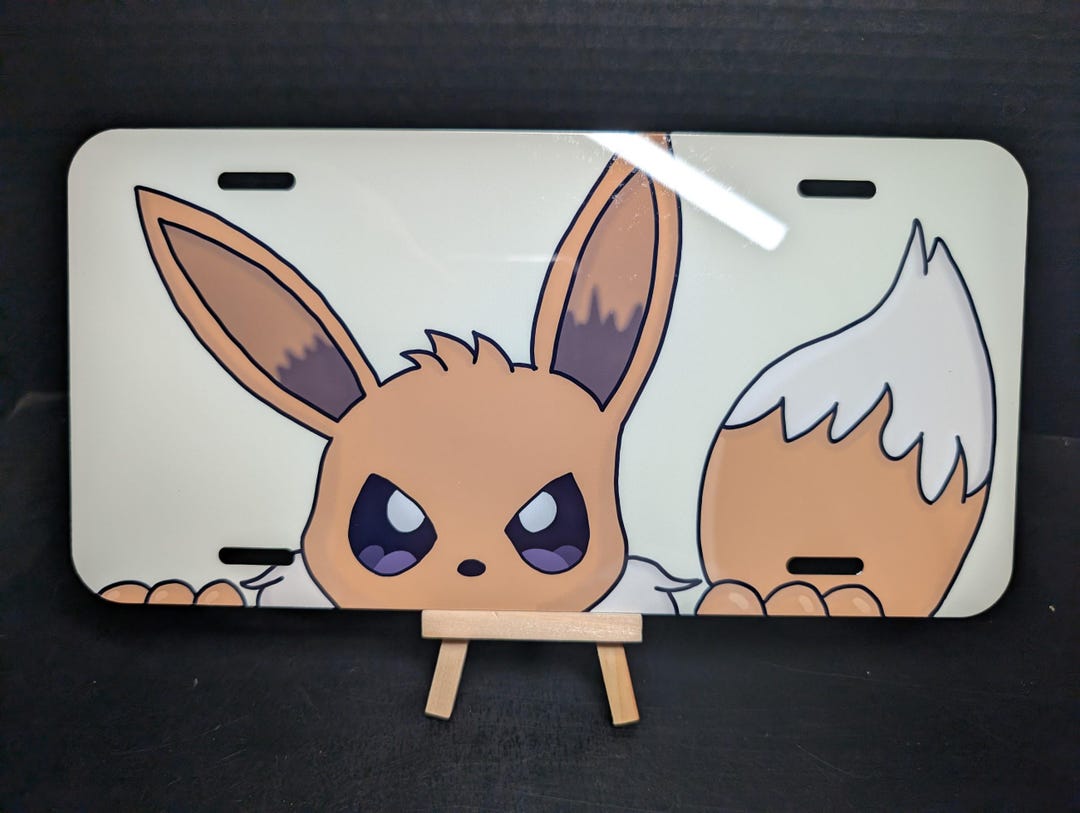 EEVEE VANITY PLATE | Pokemon License Plate | Pokemon Car Accessory ...